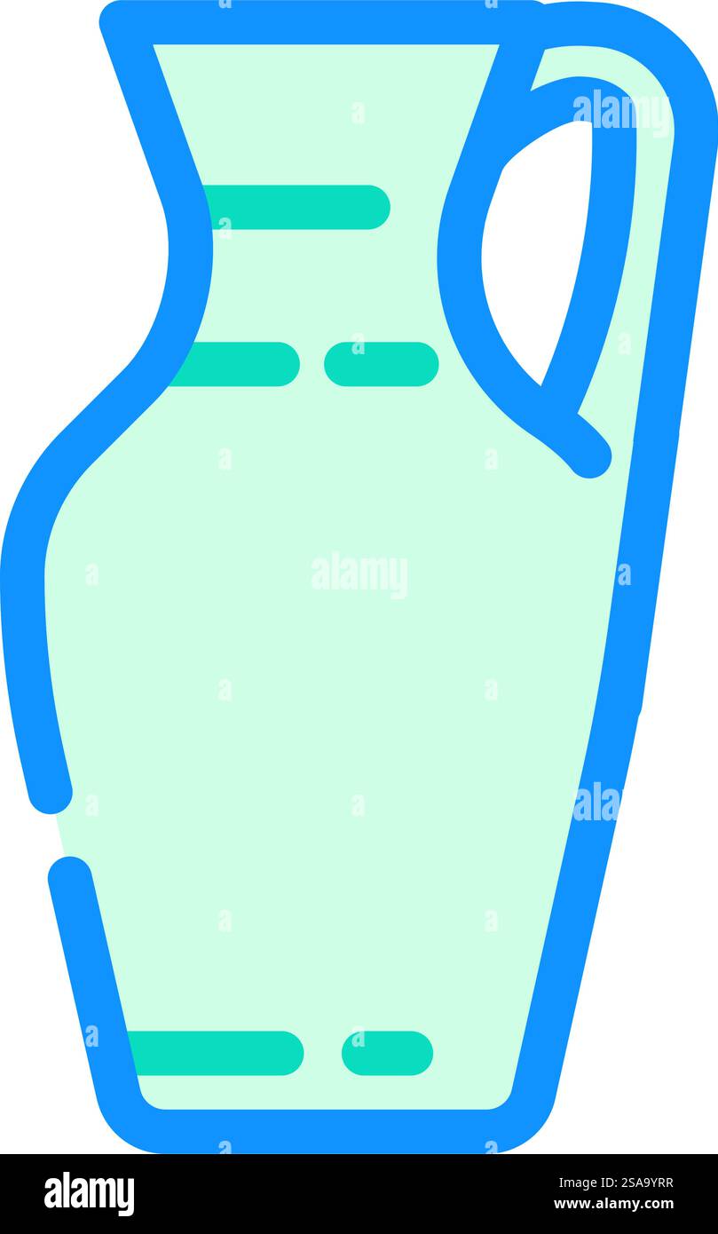 carafe glass package color icon vector. carafe glass package sign ...