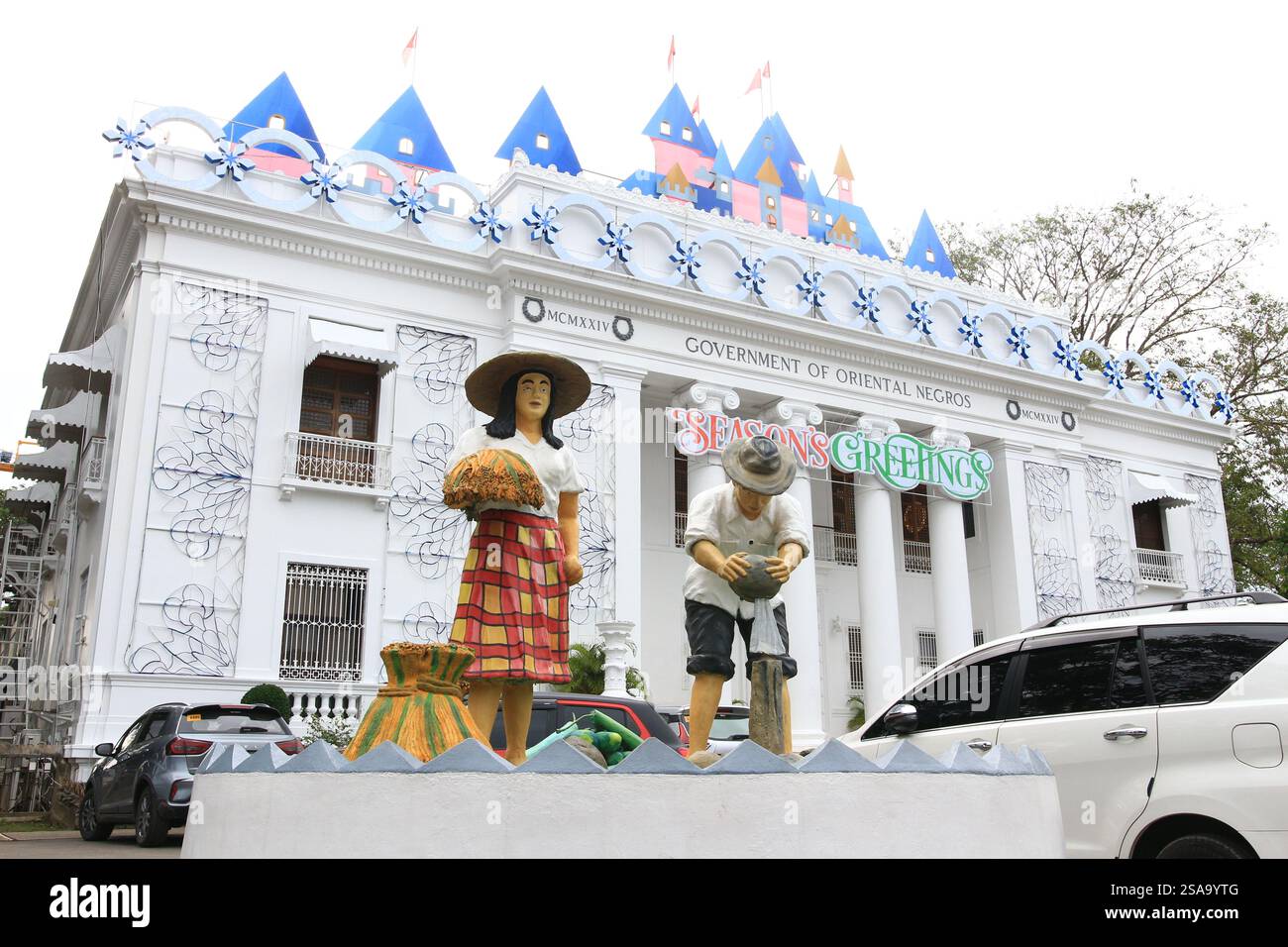 Dumaguete City, Negros Oriental, Philippines - January 27, 2025: The Capitol building of ...