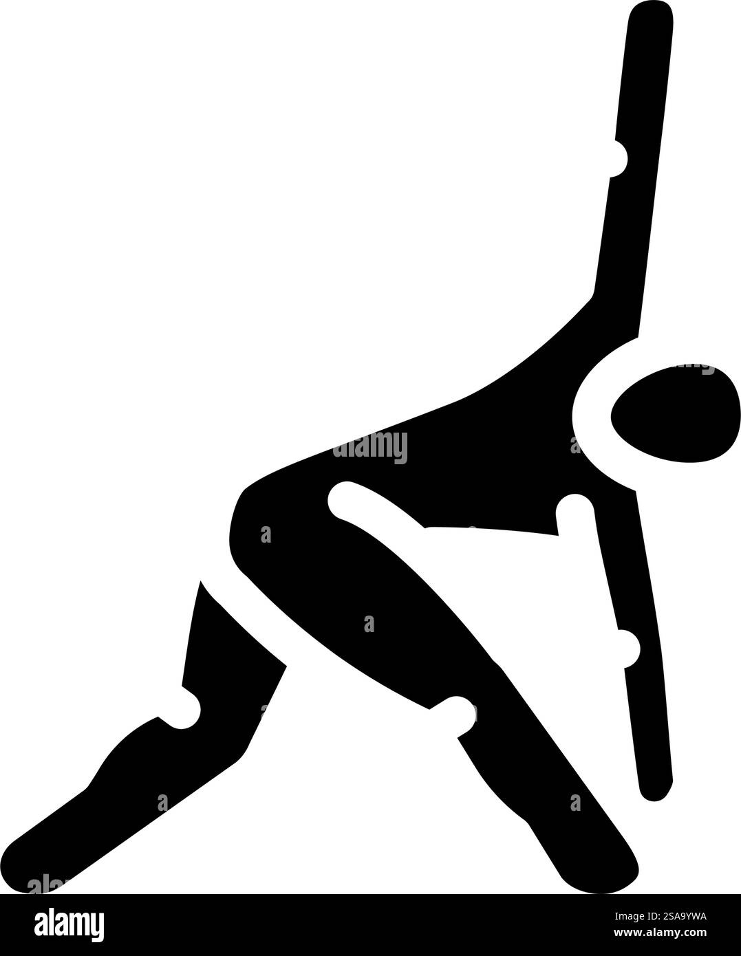triangle pose trikonasana yoga glyph icon vector. triangle pose ...