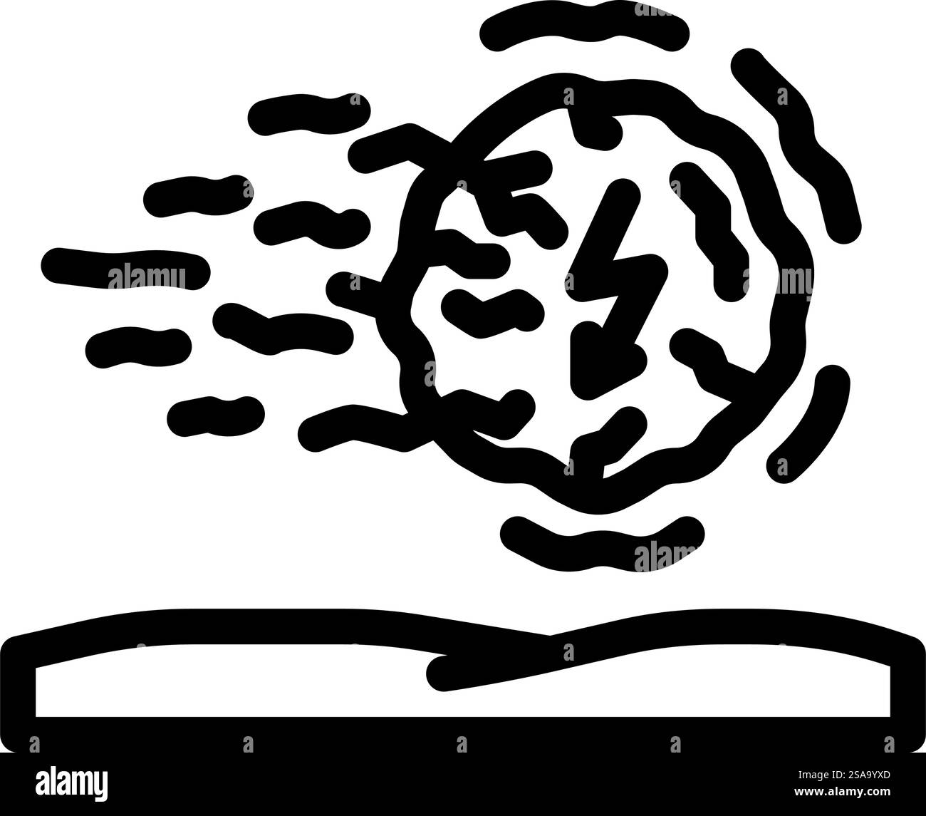 ball lightning unsolved mystery line icon vector. ball lightning ...