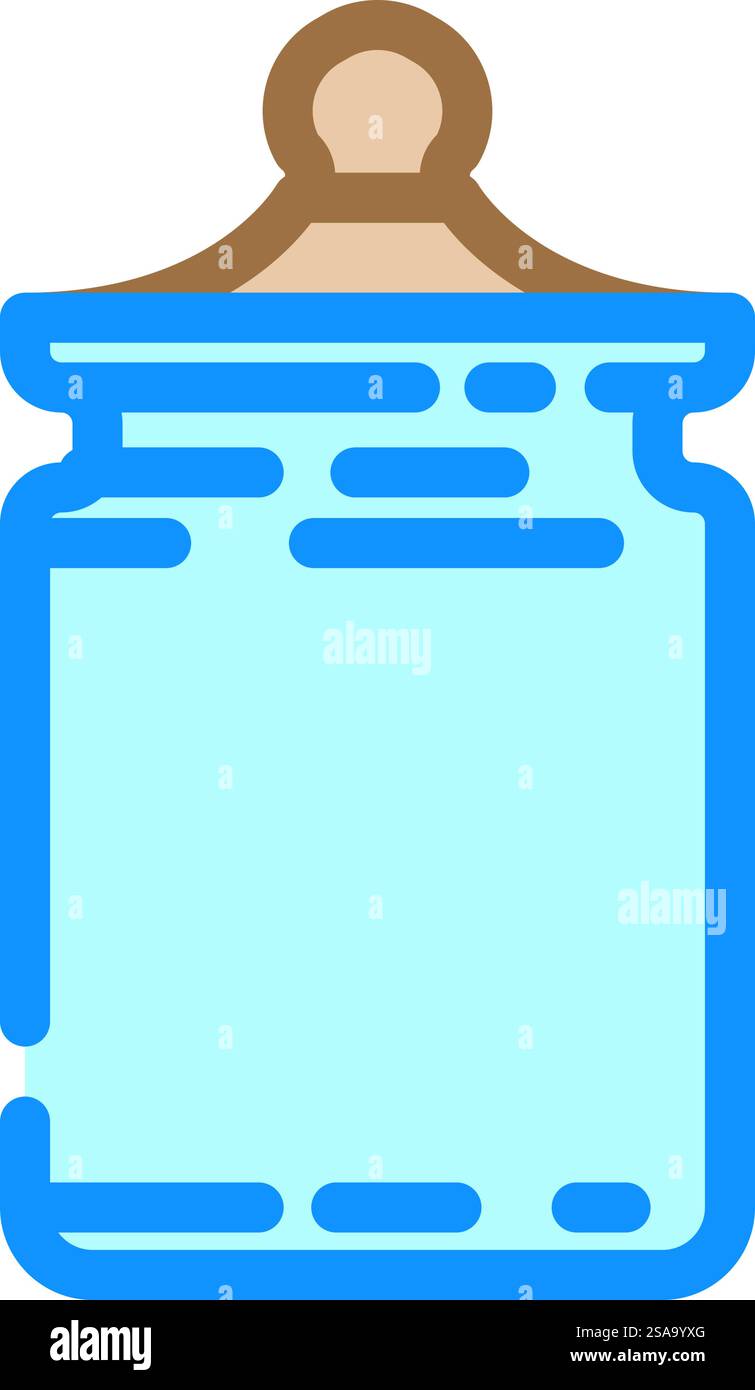 canister glass package color icon vector. canister glass package sign ...