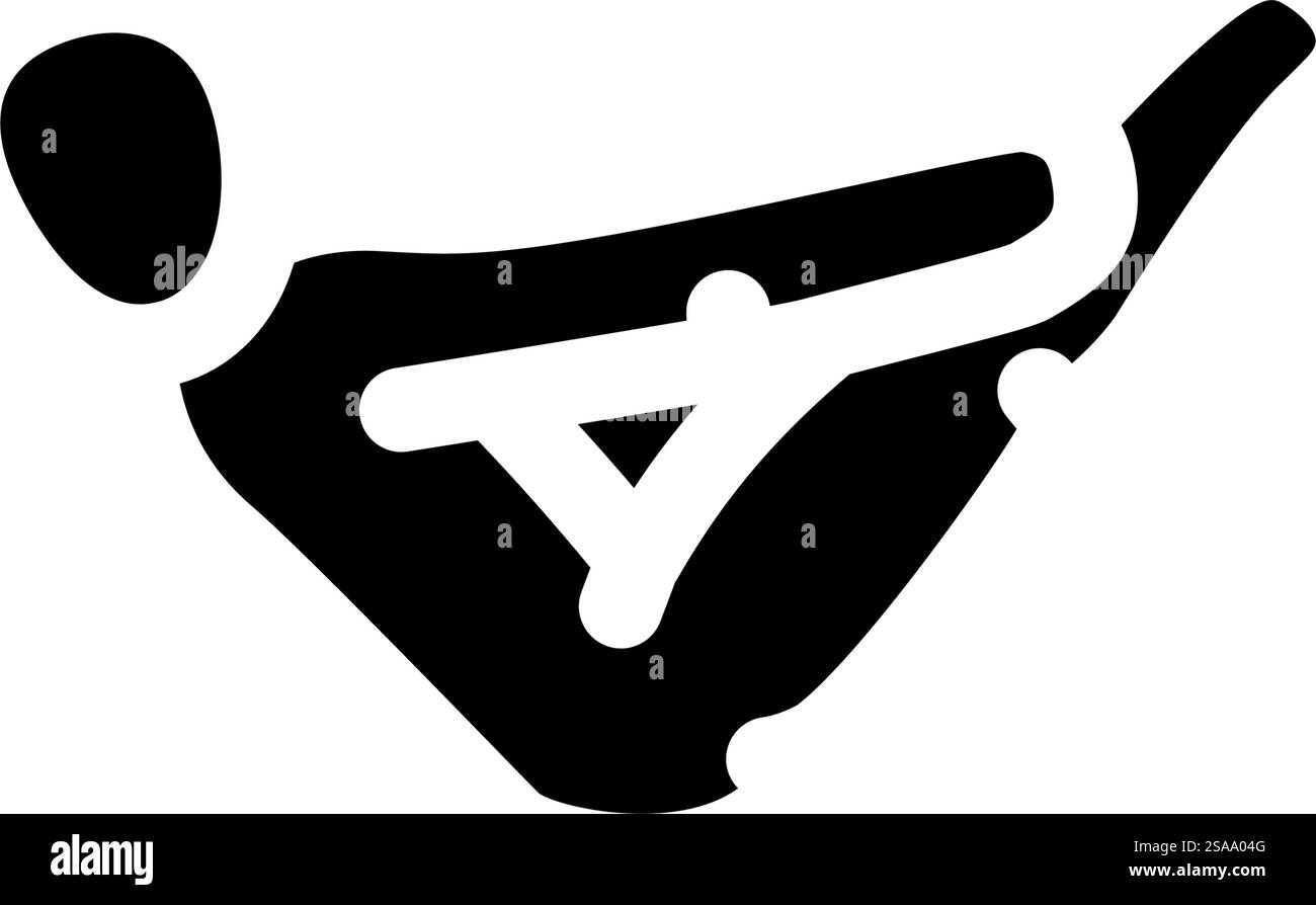 boat pose navasana yoga glyph icon vector. boat pose navasana yoga sign ...