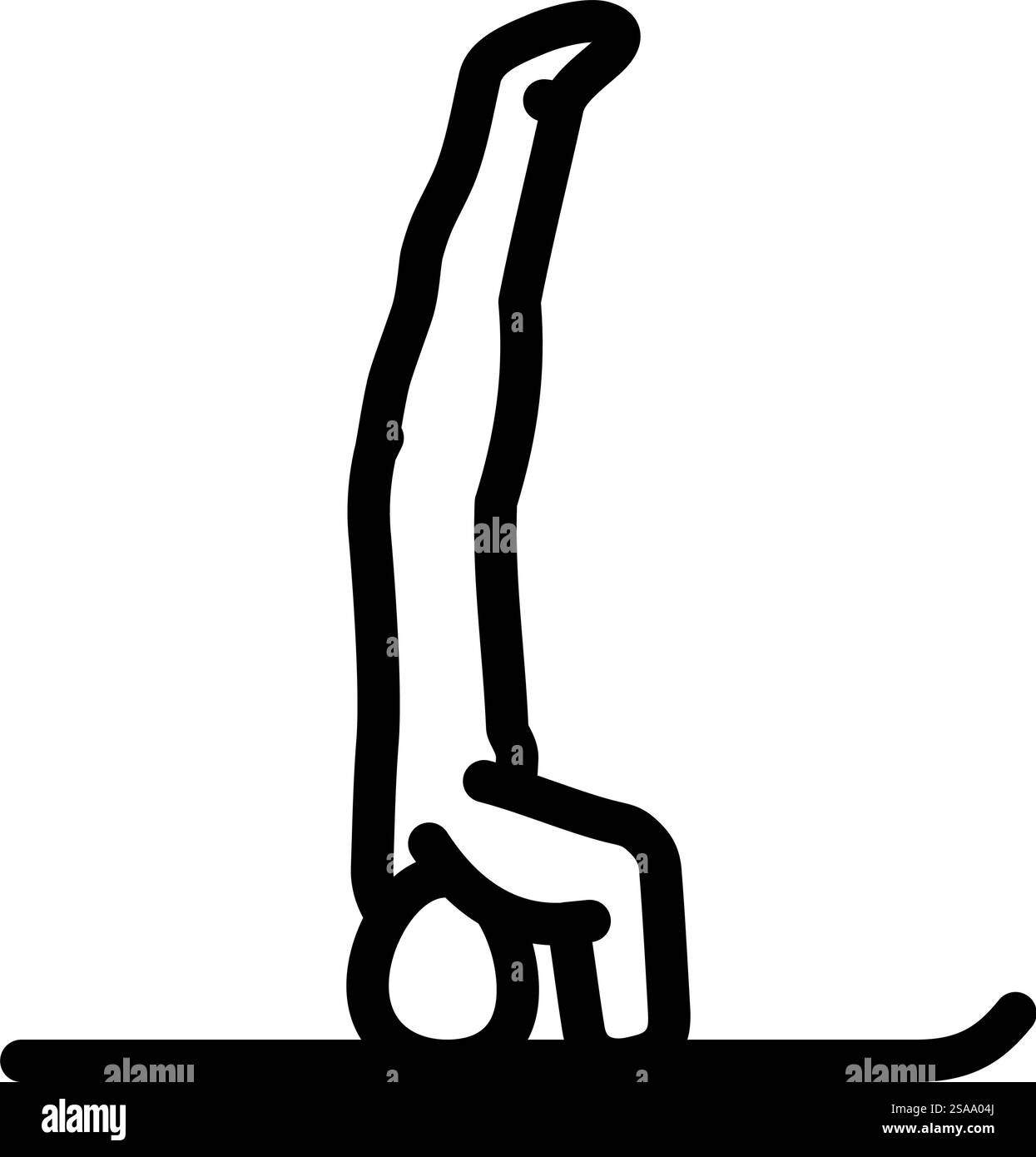 headstand sirsasana yoga line icon vector. headstand sirsasana yoga ...