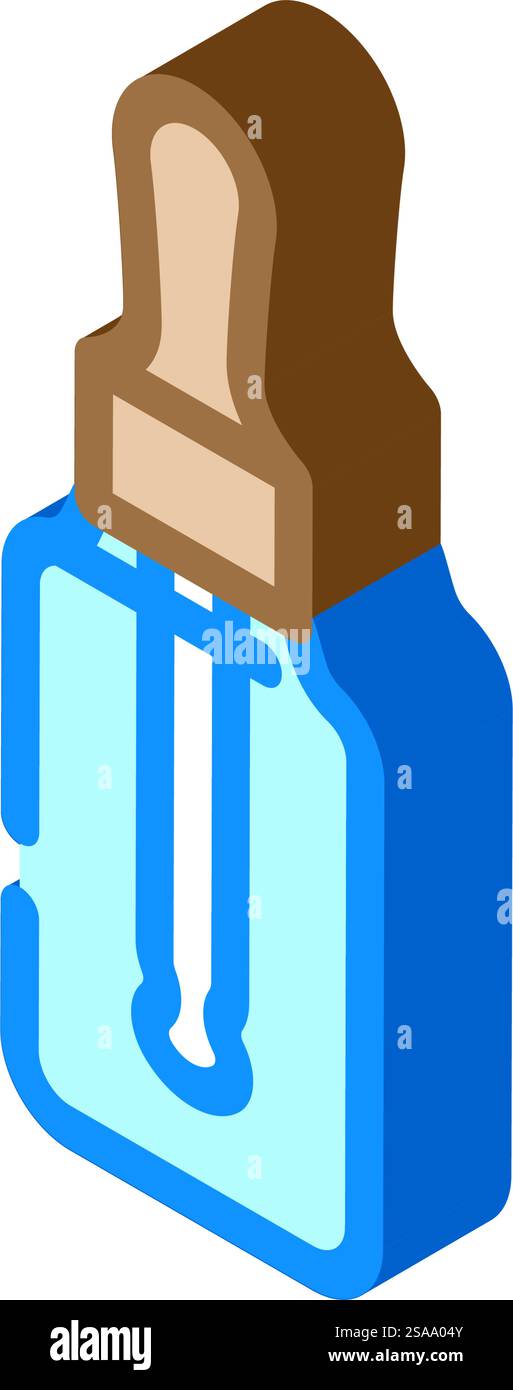 bottle dropper glass package isometric icon vector. bottle dropper ...