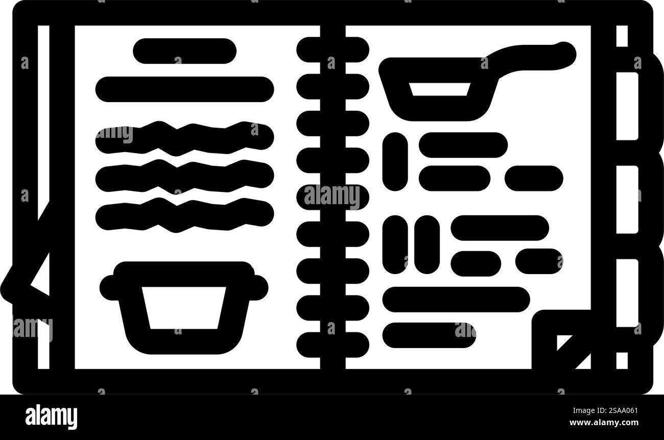 recipe creation restaurant chef line icon vector. recipe creation ...