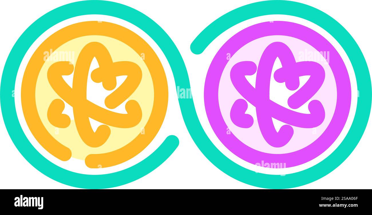 quantum entanglement unsolved mystery color icon vector. quantum ...