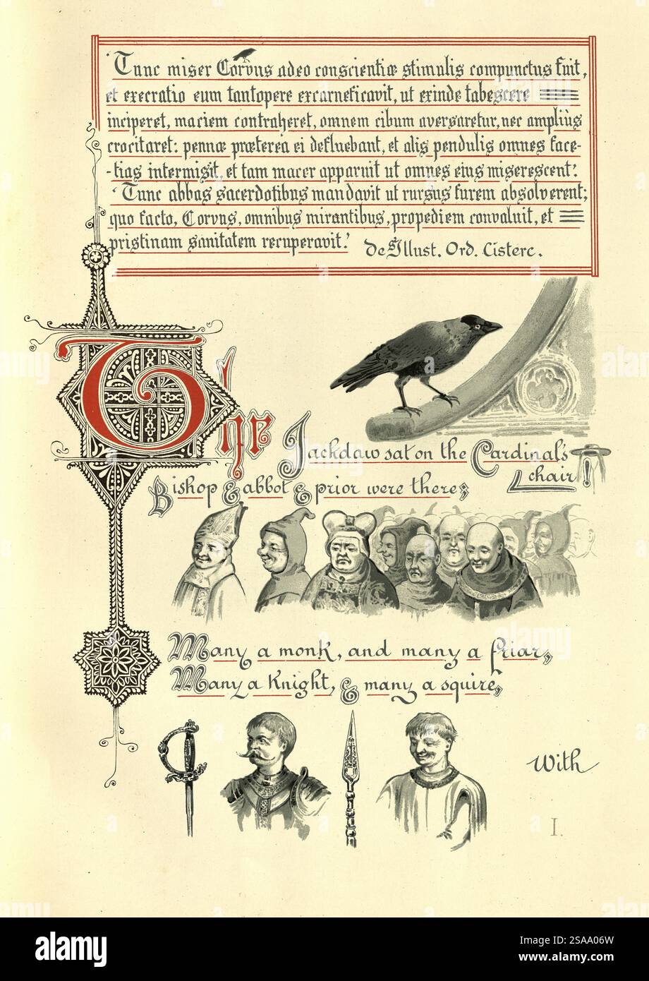 Illustration for The Jackdaw of Rheims a humorous narrative poem ...