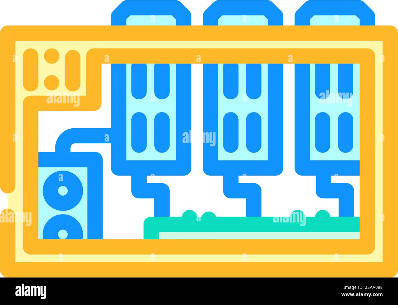 rig setup cryptocurrency mining color icon vector. rig setup ...