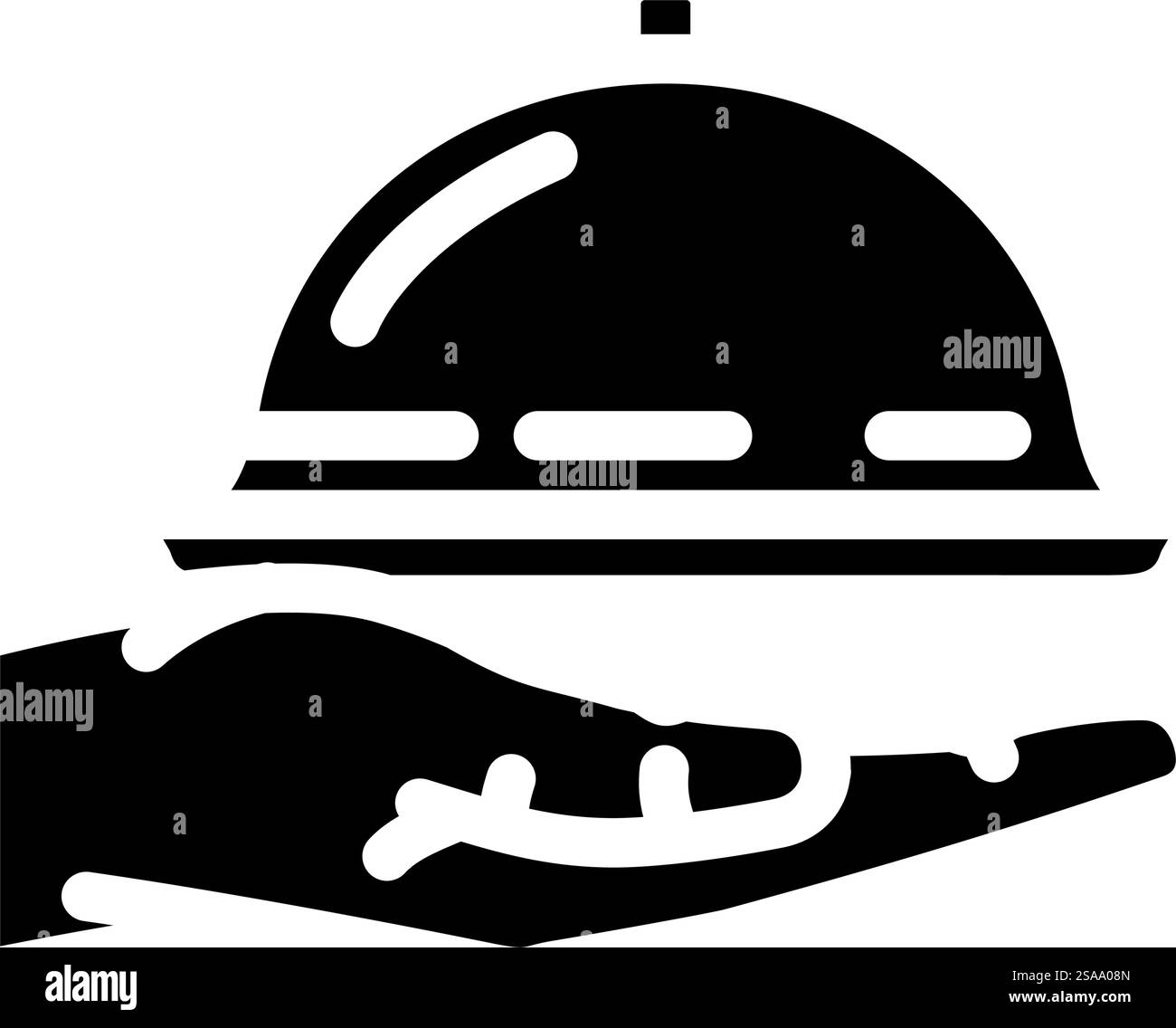 food presentation restaurant chef glyph icon vector. food presentation ...