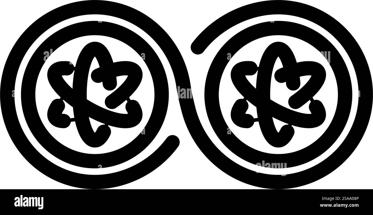 quantum entanglement unsolved mystery line icon vector. quantum ...