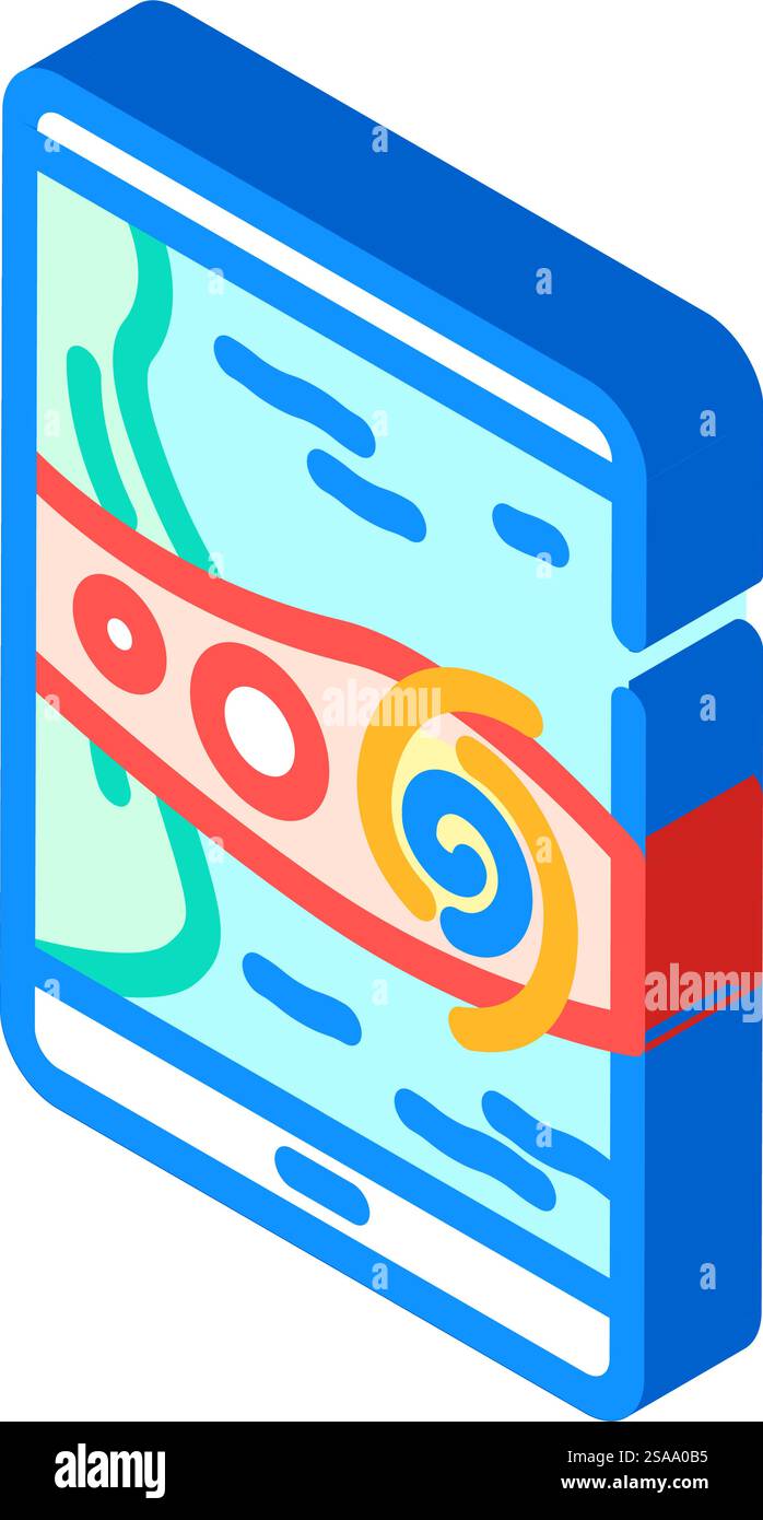 path map hurricane disaster isometric icon vector. path map hurricane ...