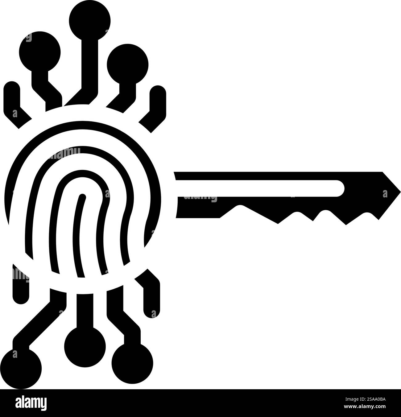 encryption biometric glyph icon vector. encryption biometric sign. isolated symbol illustration ...