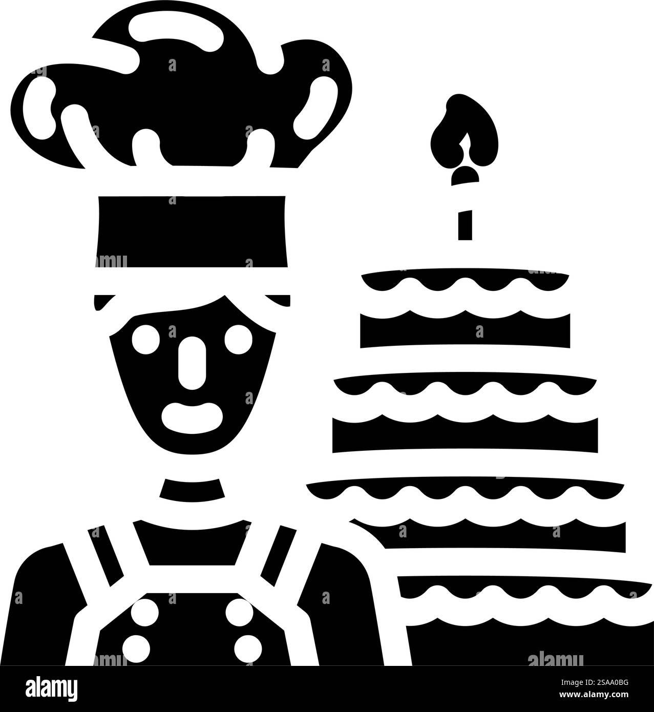 pastry chef restaurant glyph icon vector. pastry chef restaurant sign ...