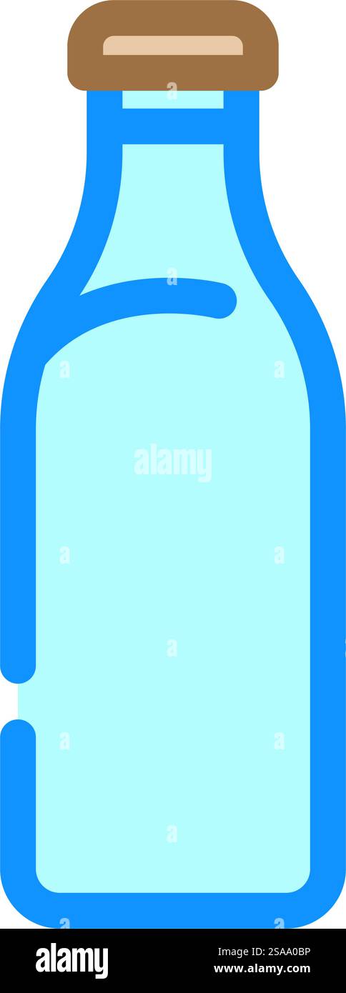 milk bottle glass package color icon vector. milk bottle glass package ...