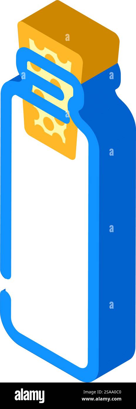 vial glass package isometric icon vector. vial glass package sign ...