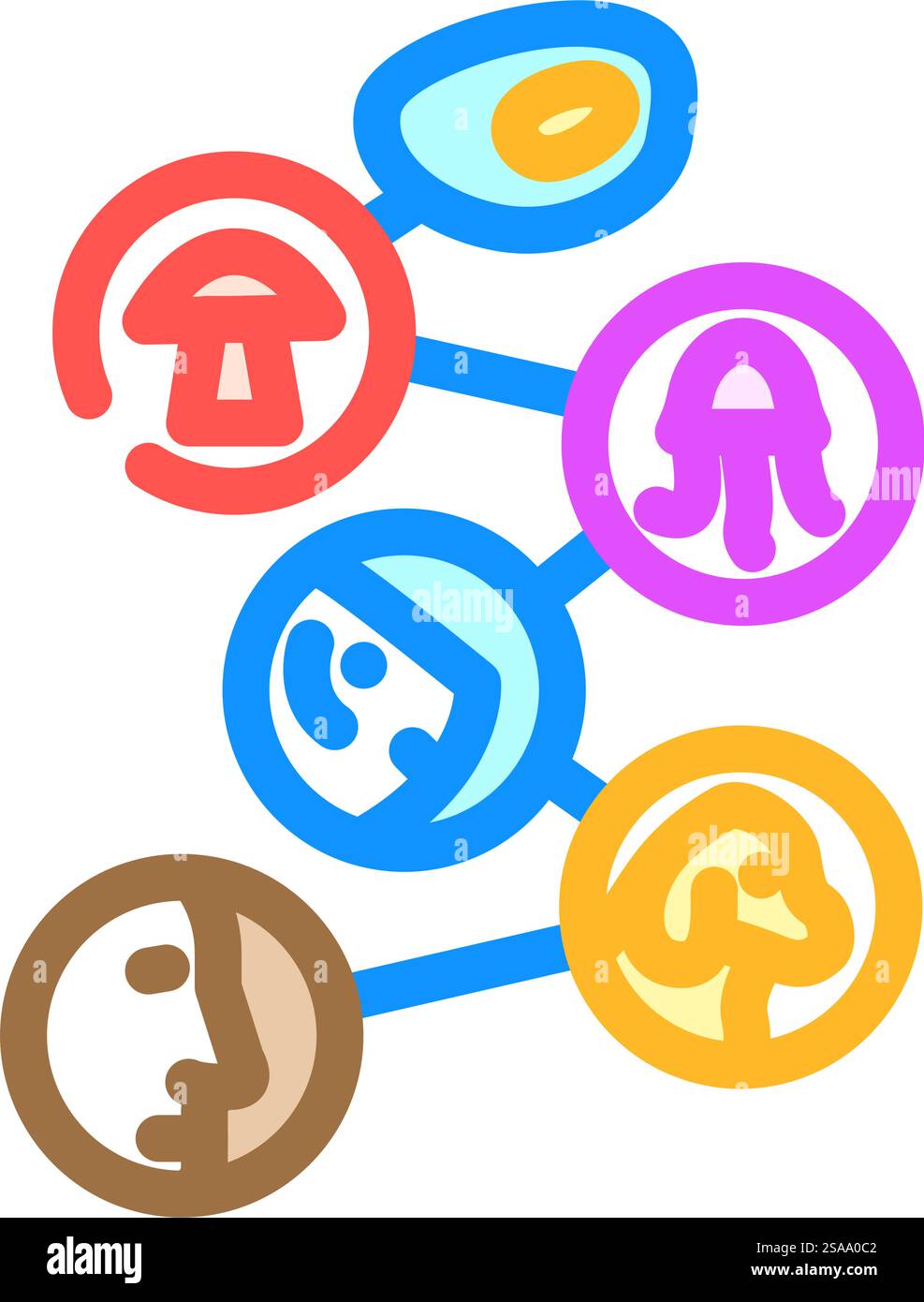 origin of life unsolved mystery color icon vector. origin of life ...