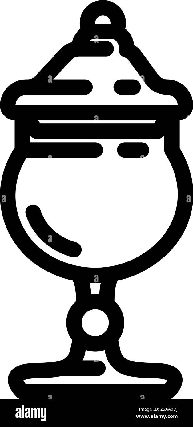 apothecary jar glass package line icon vector. apothecary jar glass ...