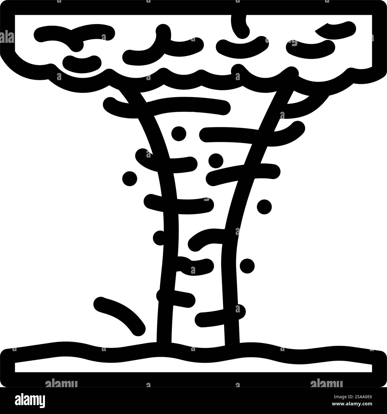 storm cloud spiral hurricane disaster line icon vector. storm cloud ...