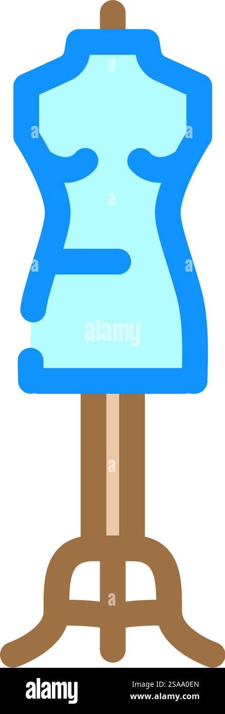 dress mannequin dressmaking fashion color icon vector. dress mannequin ...