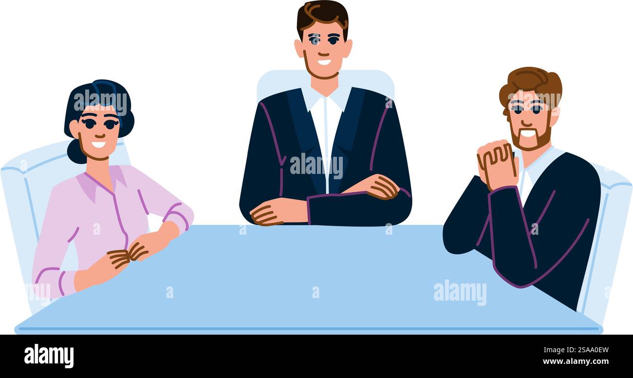 group conference table team vector. work office, work computer ...