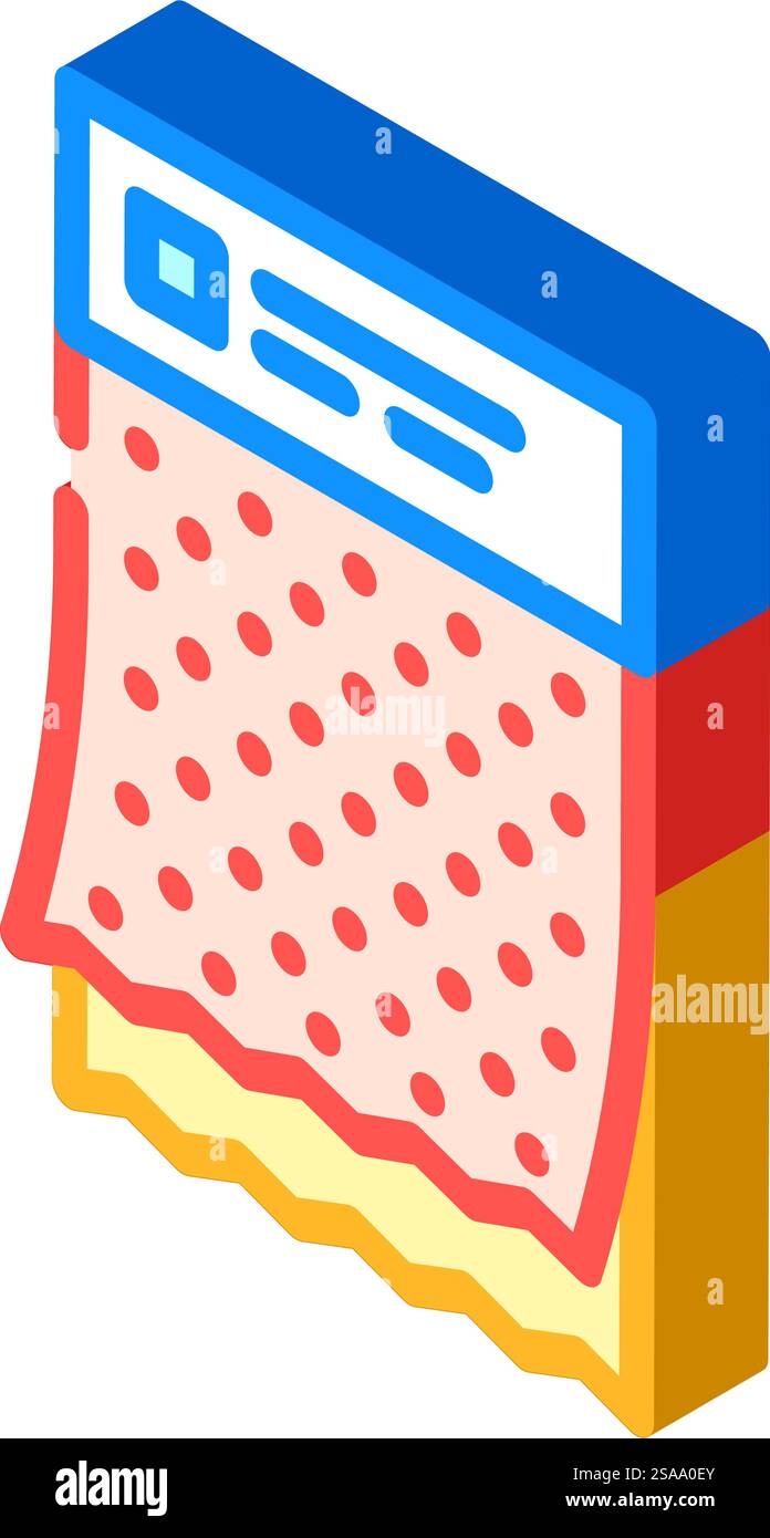 fabric swatches dressmaking fashion isometric icon vector. fabric ...