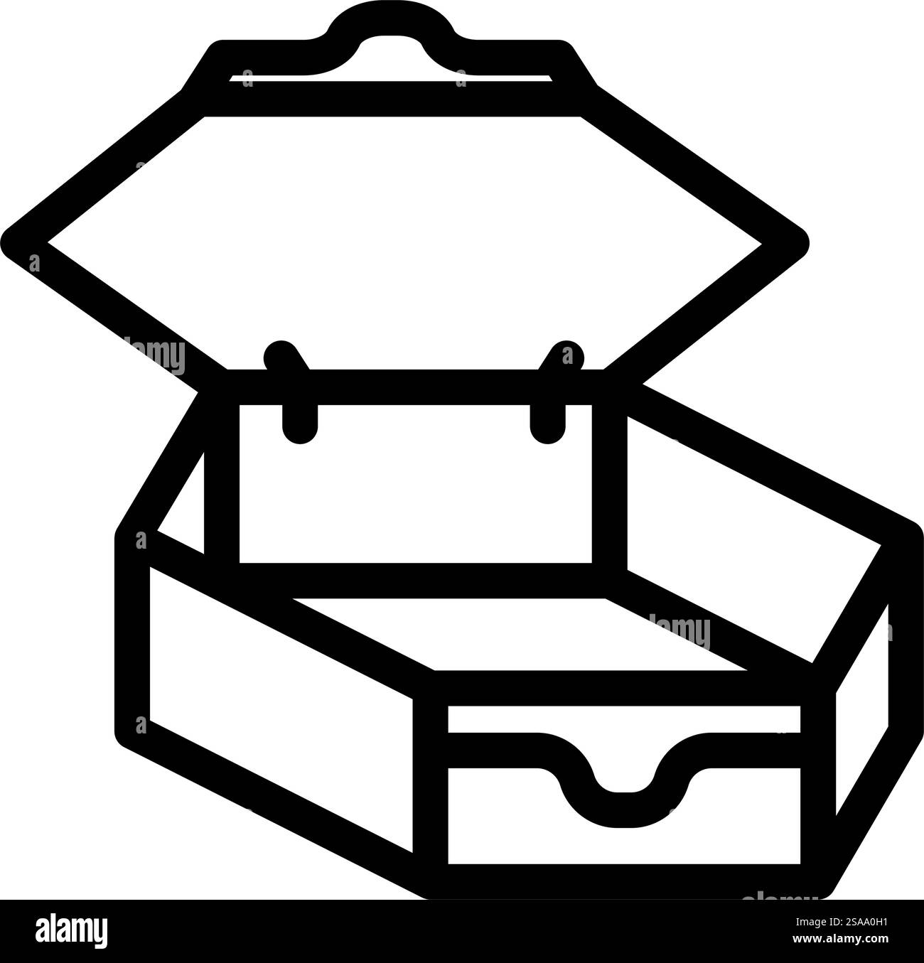 custom shaped box cardboard packaging line icon vector. custom shaped ...