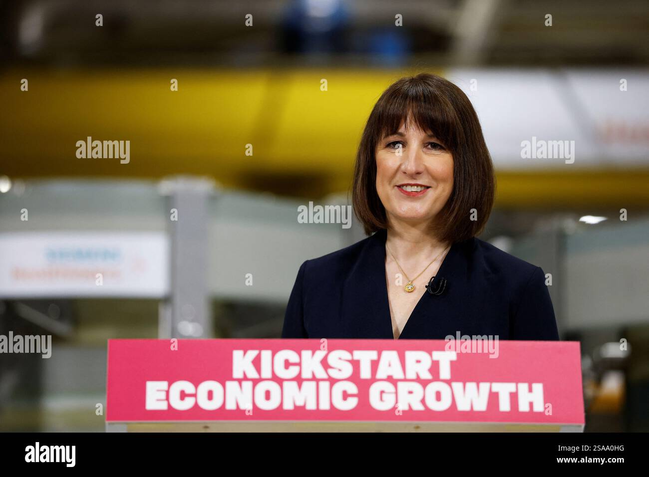 Chancellor Rachel Reeves gives a speech on economic growth at Siemens ...