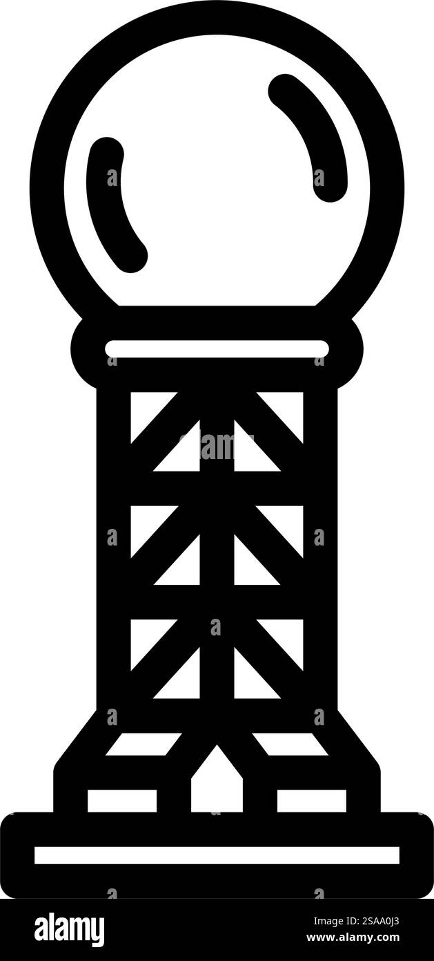 weather radar hurricane disaster line icon vector. weather radar ...