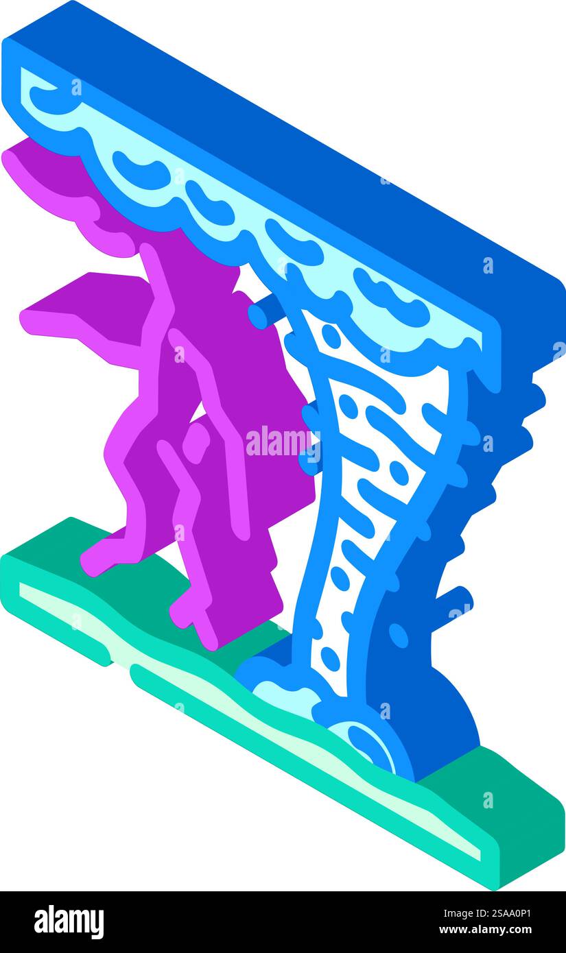lightning hurricane disaster isometric icon vector. lightning hurricane ...