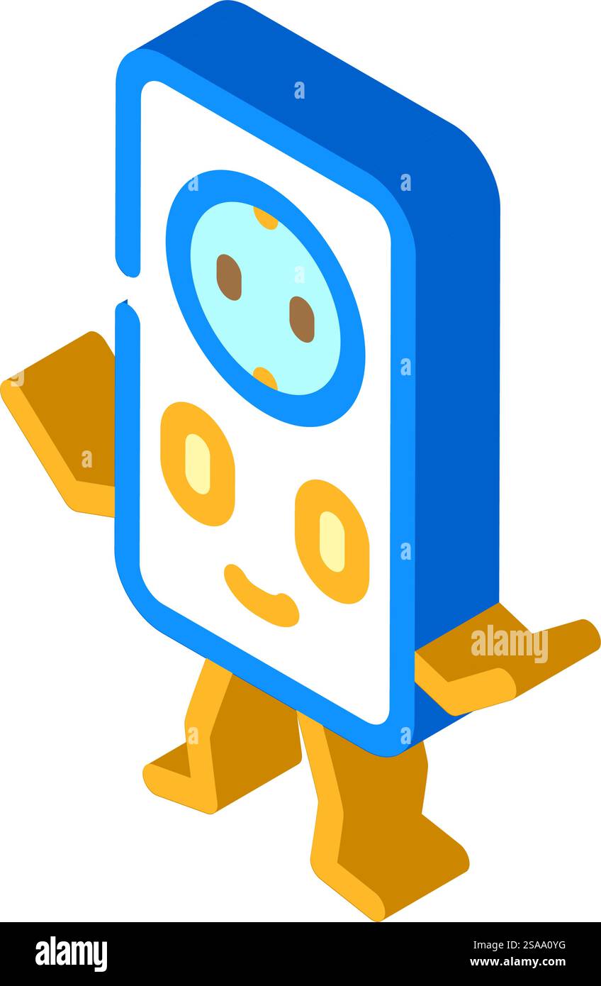 electrical socket character isometric icon vector. electrical socket ...