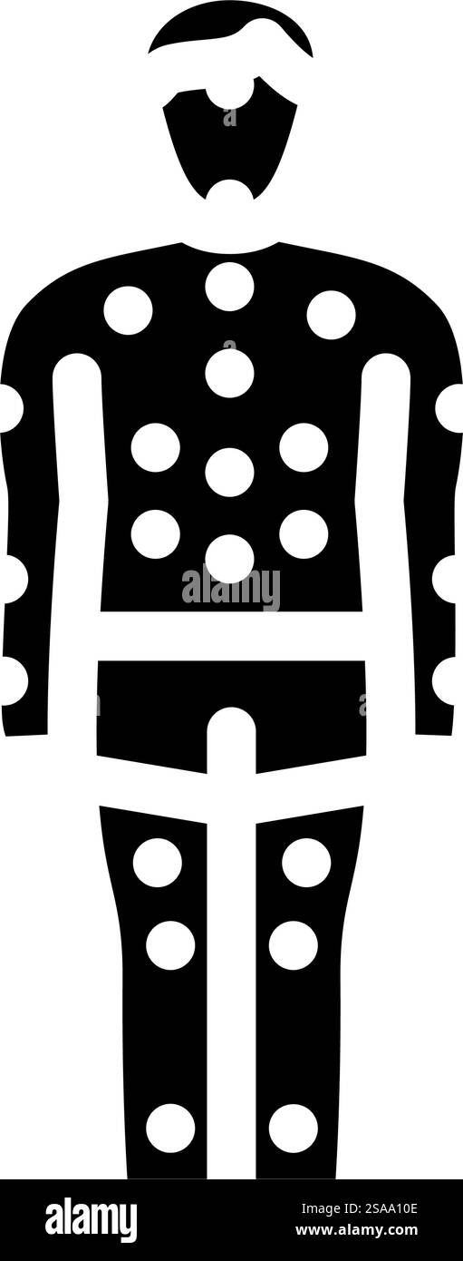 human body outline acupuncture glyph icon vector. human body outline ...