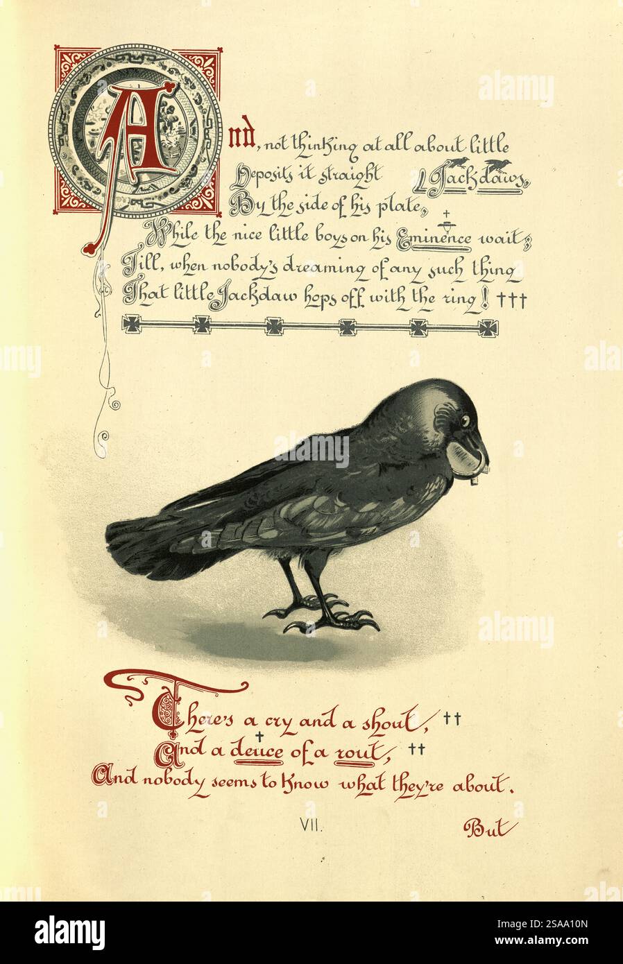 Illustration for The Jackdaw of Rheims a humorous narrative poem ...