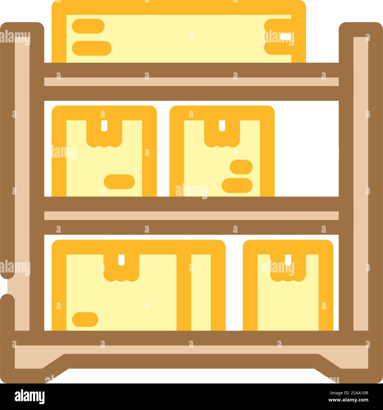 shelf box cardboard packaging color icon vector. shelf box cardboard ...