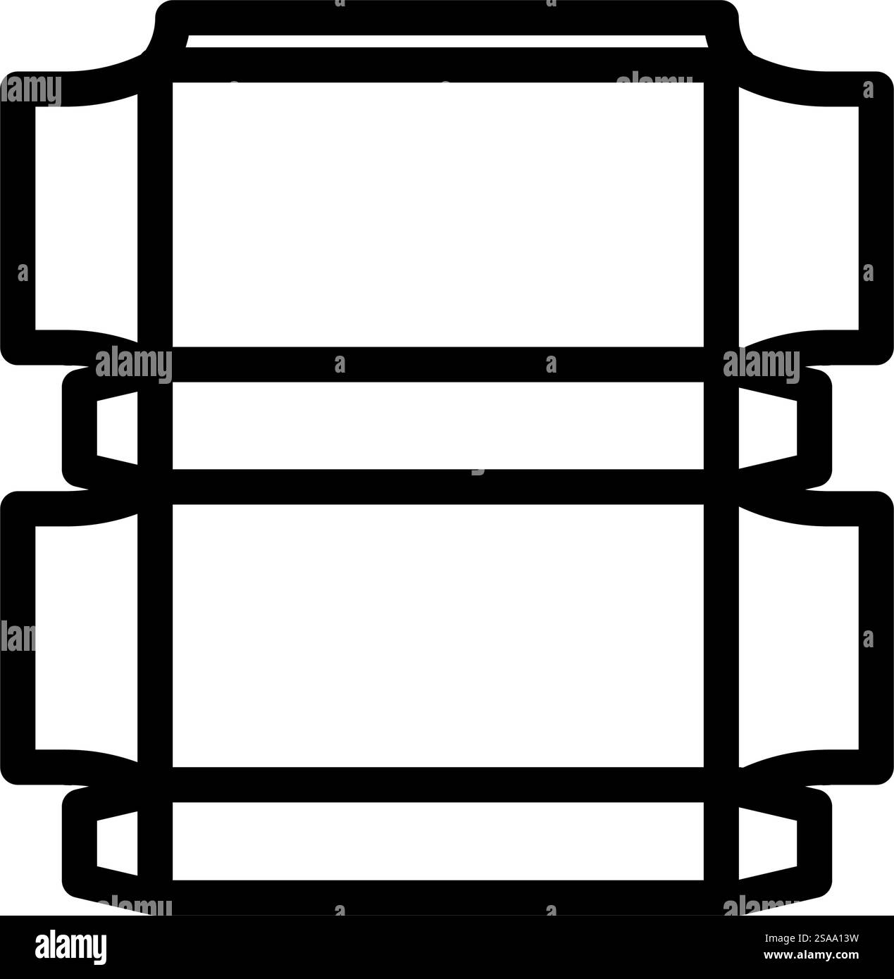 folding carton cardboard packaging line icon vector. folding carton ...