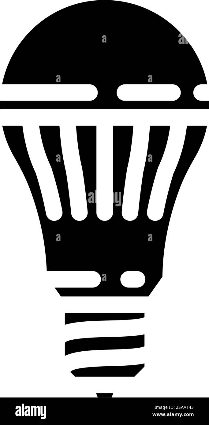 led lighting energy conservation glyph icon vector. led lighting energy ...