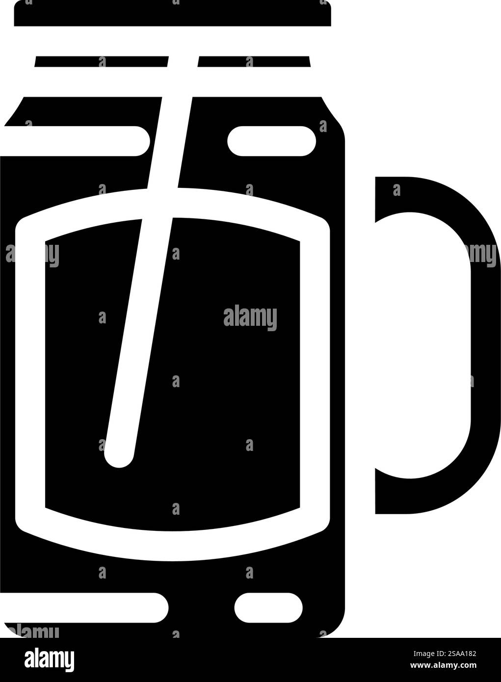 mason jar glass package glyph icon vector. mason jar glass package sign ...