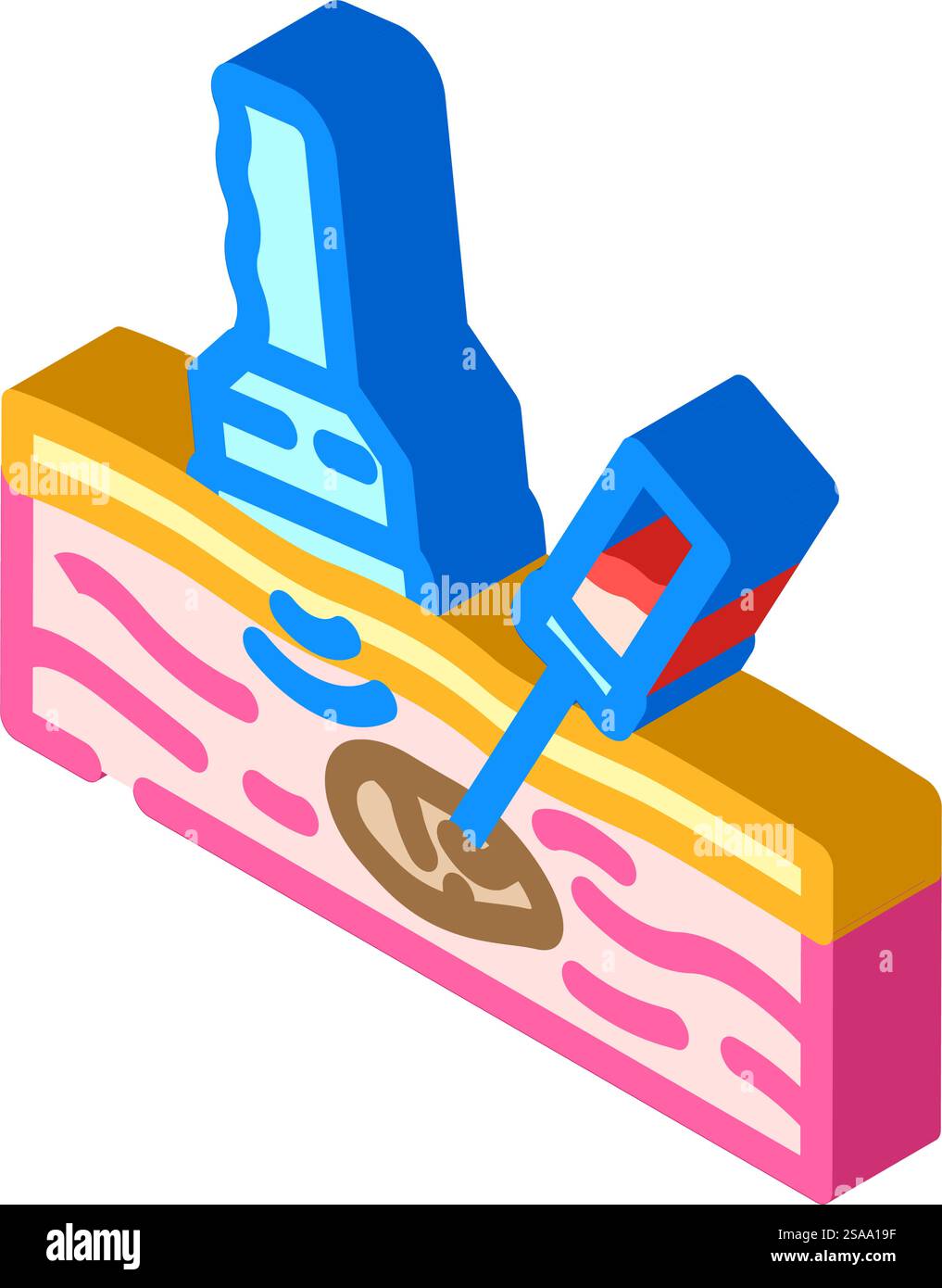 biopsy surgery isometric icon vector. biopsy surgery sign. isolated ...