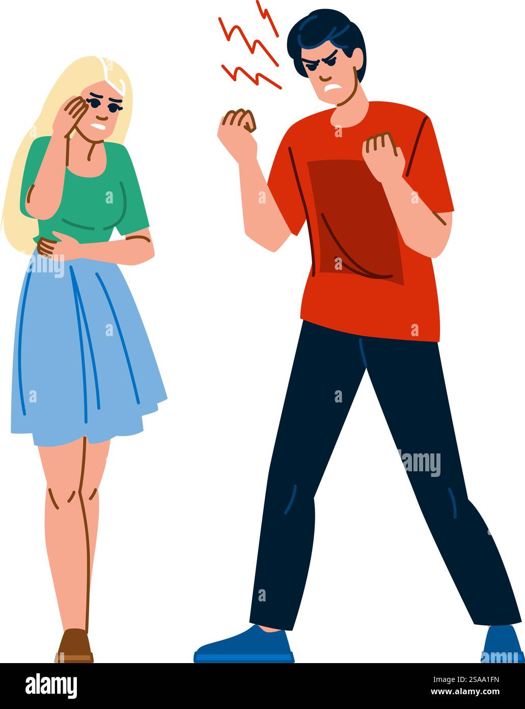 intimacy relationship stress vector. jealousy commitment, boundaries ...