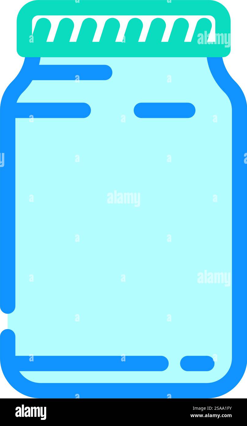 jar glass package color icon vector. jar glass package sign. isolated ...