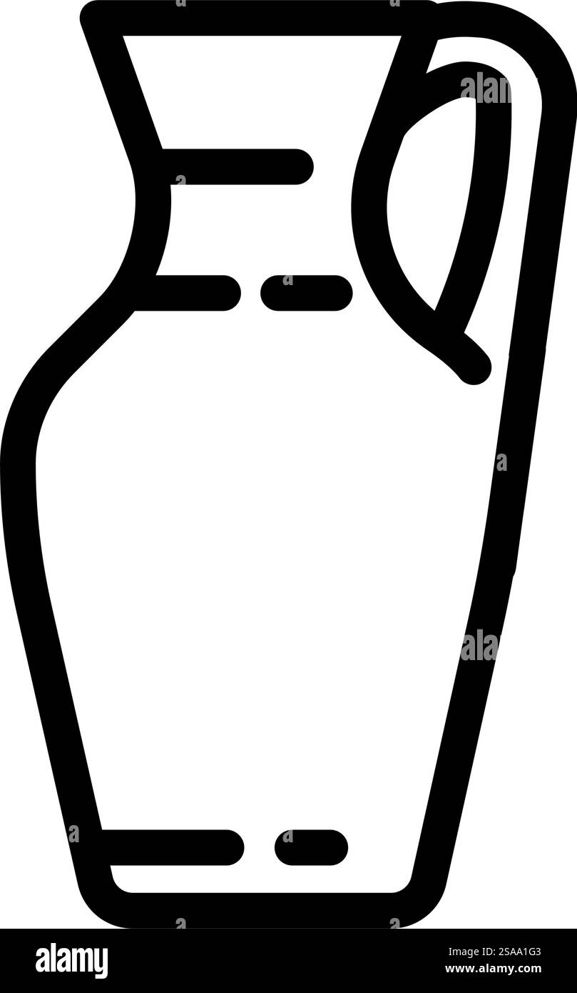 carafe glass package line icon vector. carafe glass package sign ...