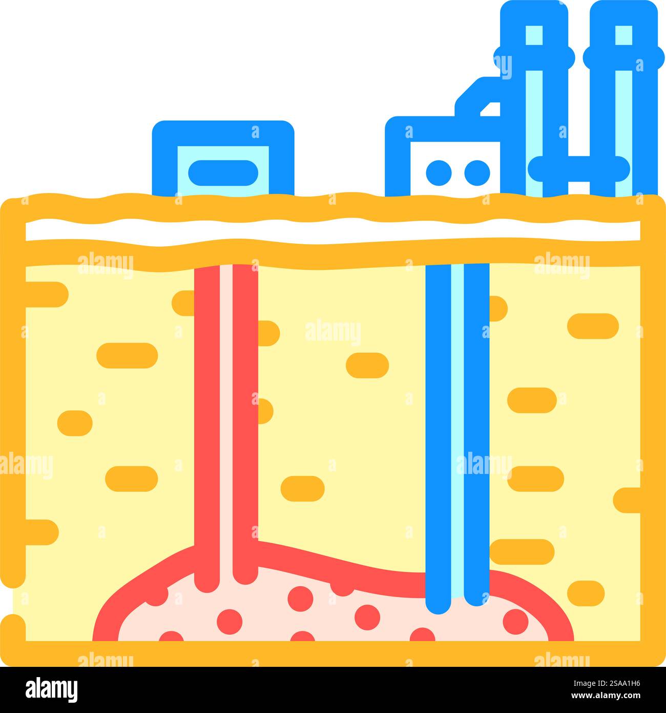 well geothermal energy color icon vector. well geothermal energy sign ...