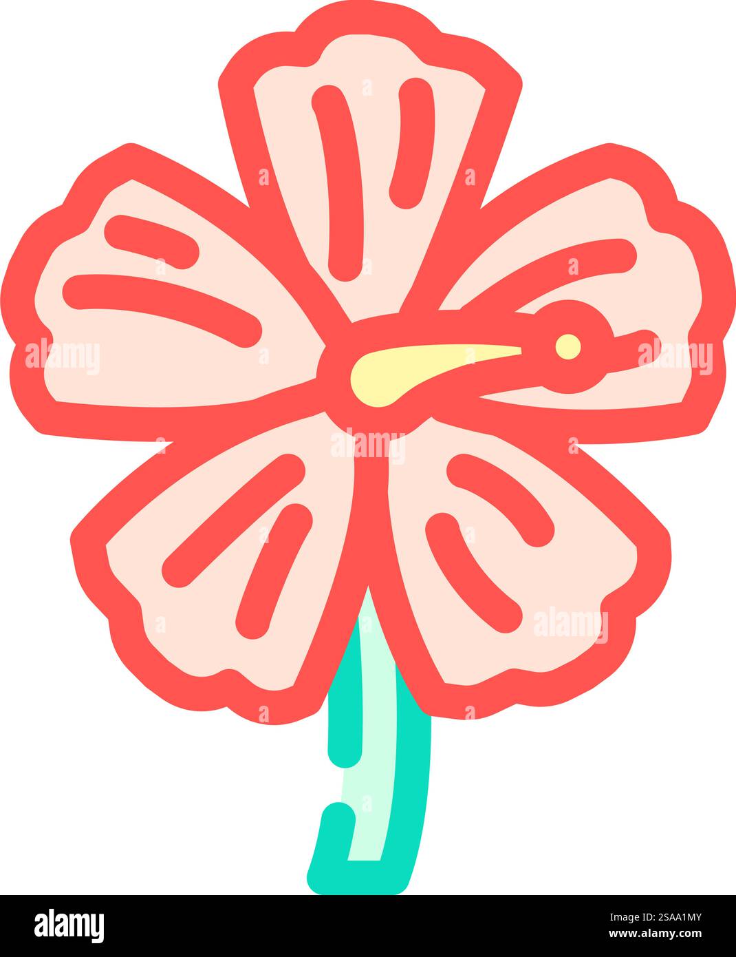 hibiscus ayurvedic herb color icon vector. hibiscus ayurvedic herb sign ...