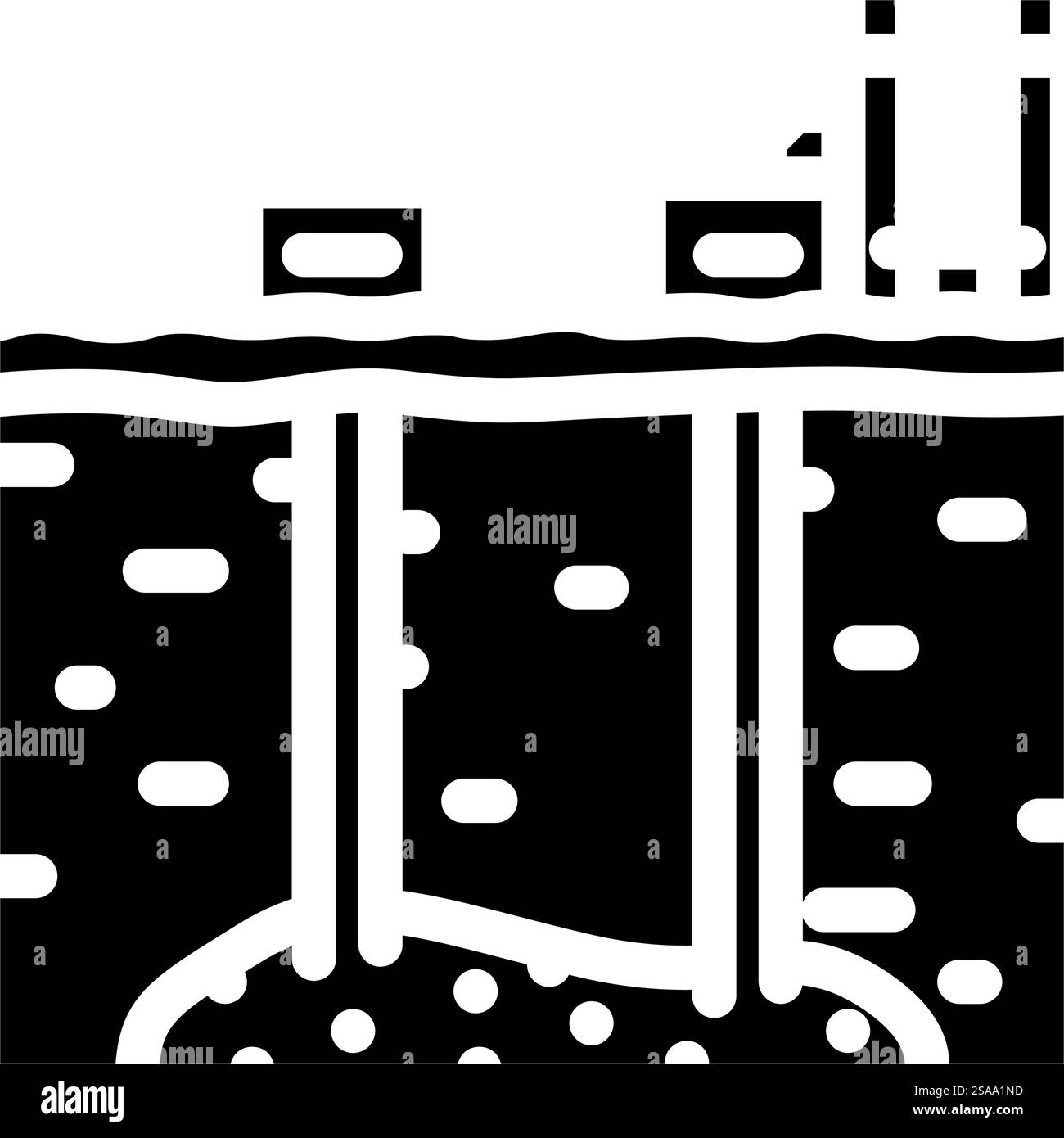 well geothermal energy glyph icon vector. well geothermal energy sign ...