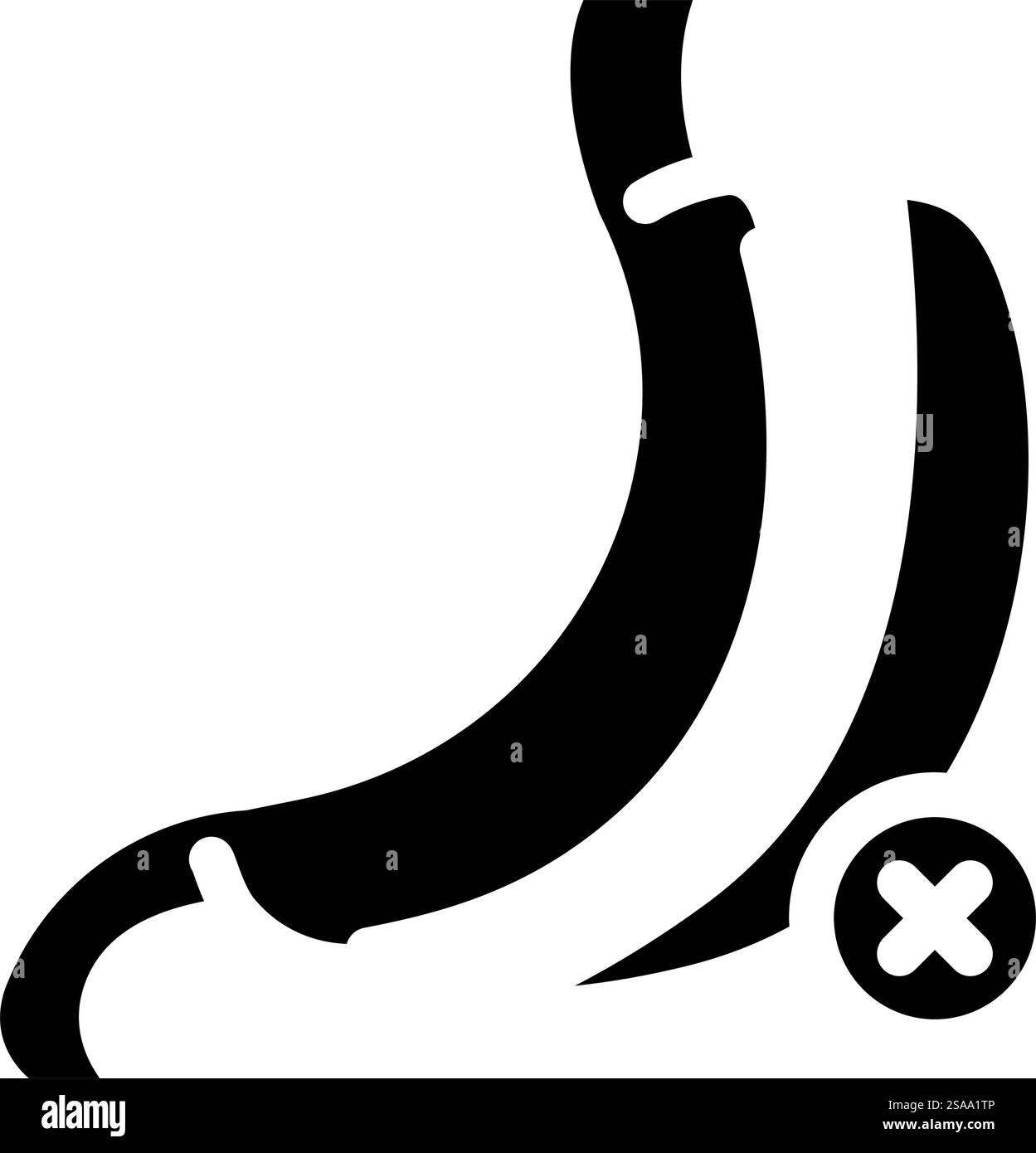 gastrectomy surgery glyph icon vector. gastrectomy surgery sign ...