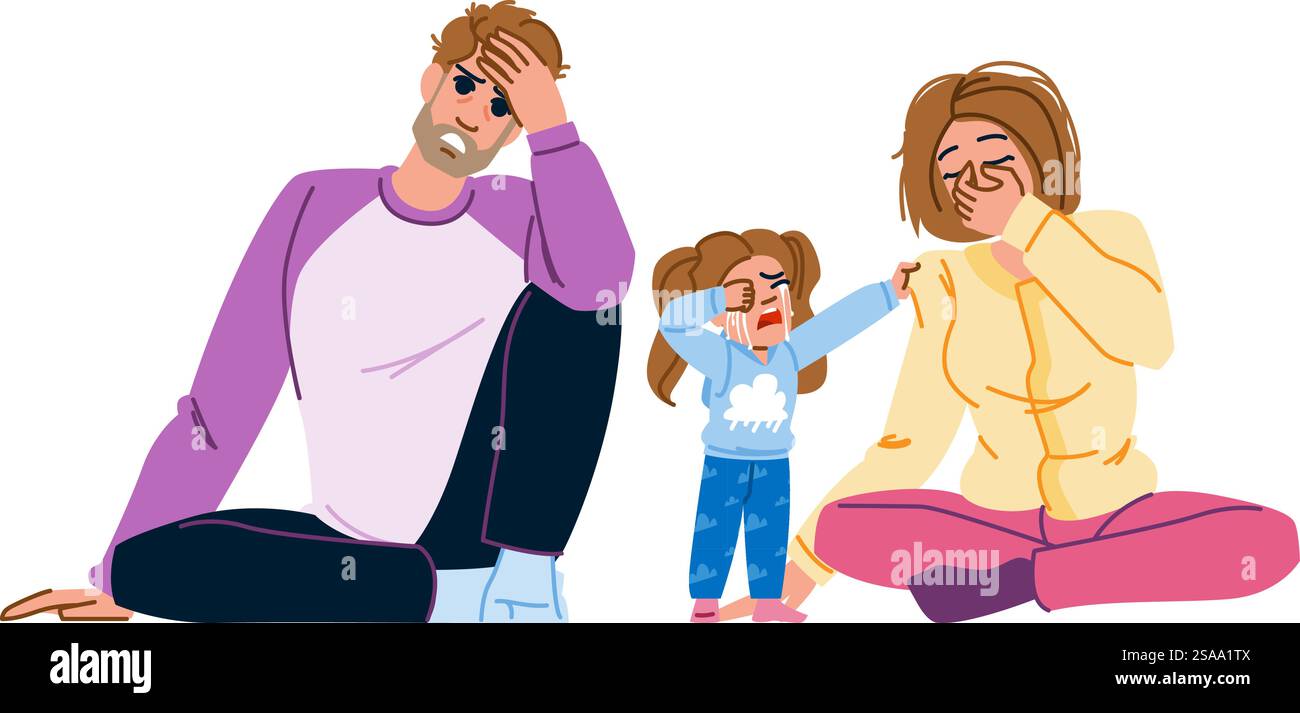 patience stress parenting vector. discipline balance, resilience ...