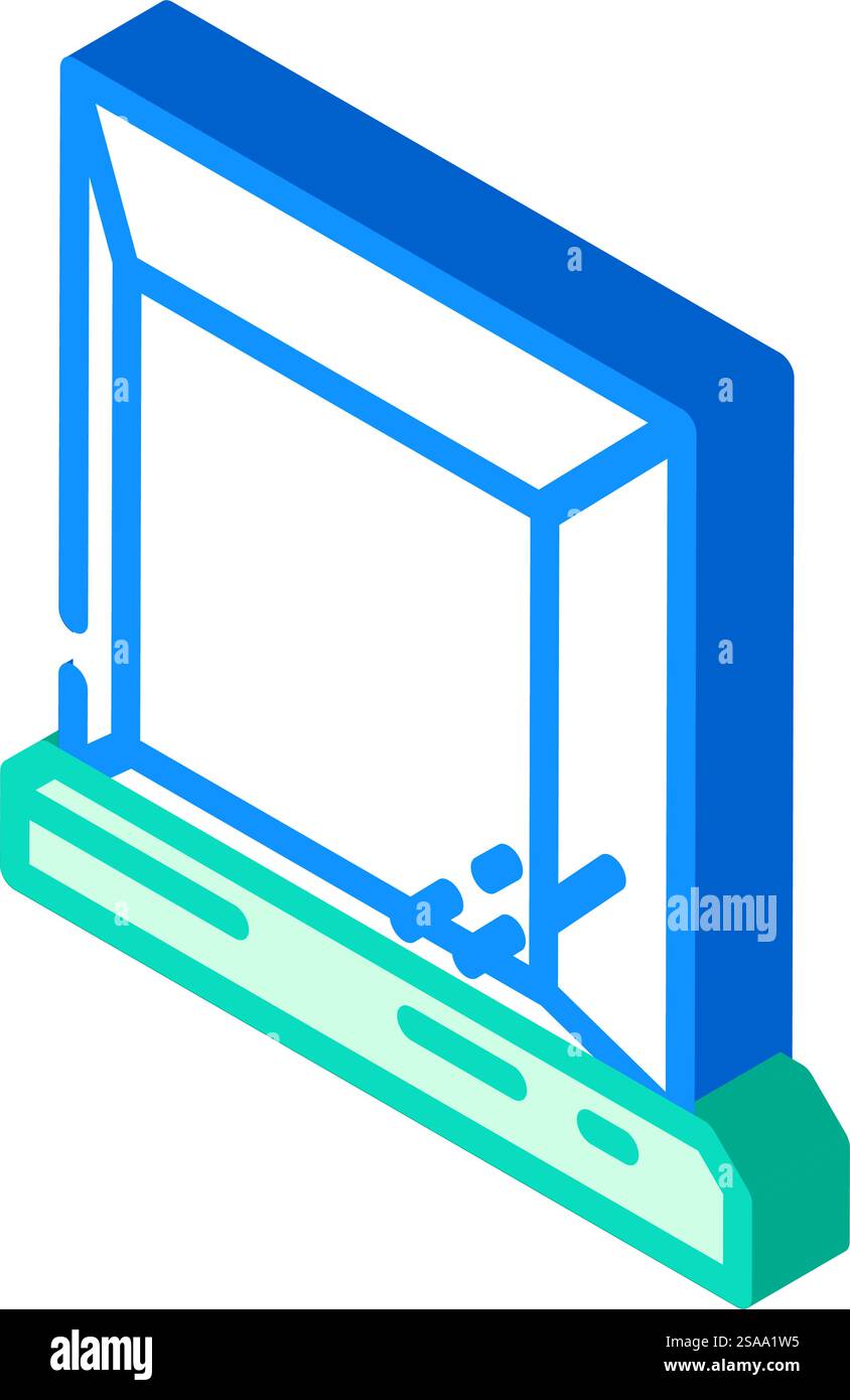 box glass package isometric icon vector. box glass package sign ...