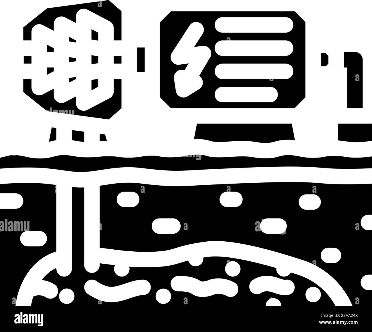electricity geothermal energy glyph icon vector. electricity geothermal ...