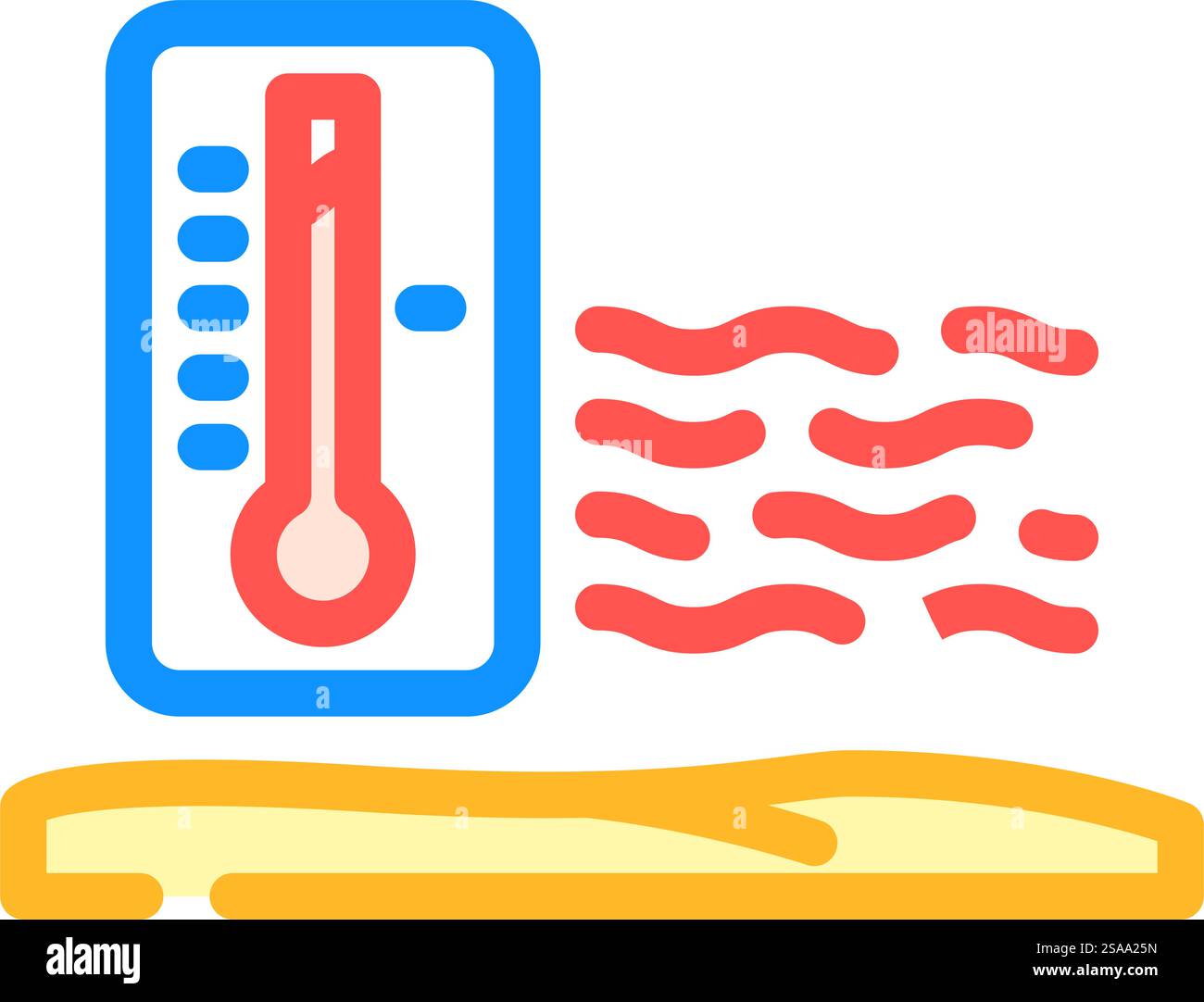 heatwave natural phenomena color icon vector. heatwave natural ...