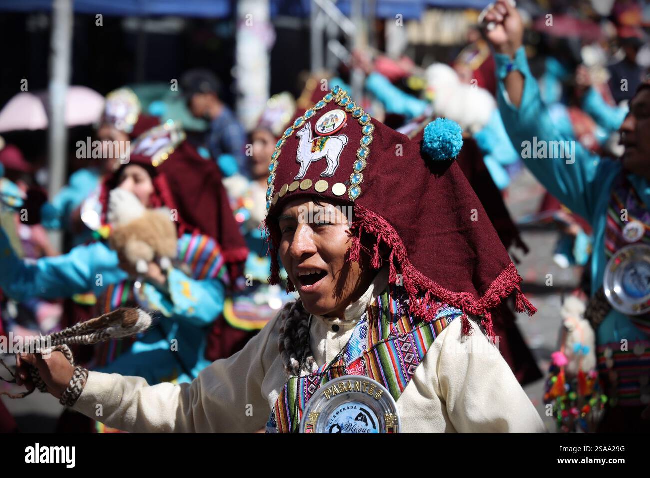 La Paz, Bolivia, Fiesta del Gran Poder ( 2023). Inspired by historical events: Incas ...
