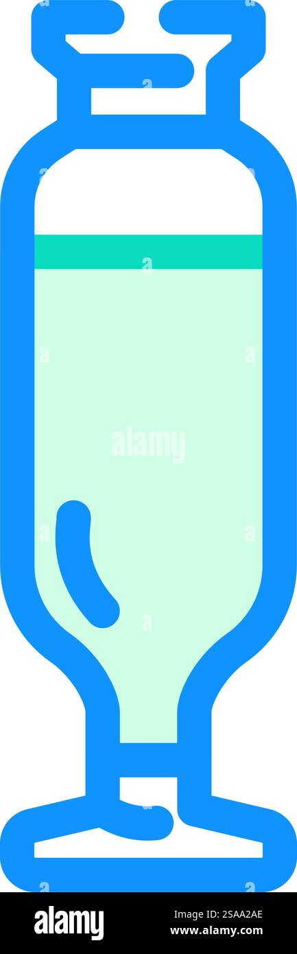 vial plastic package color icon vector. vial plastic package sign ...